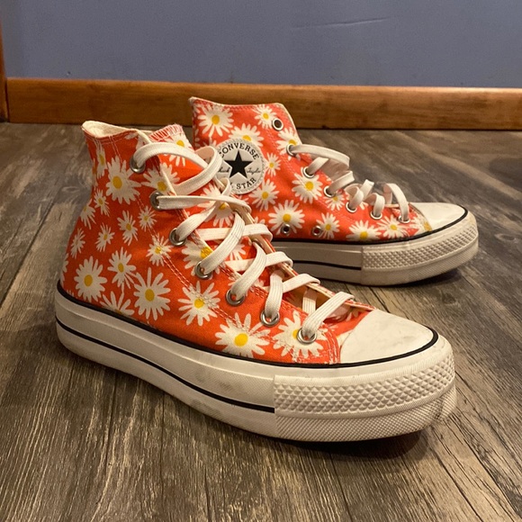 Converse | Shoes | Limited Edition Daisy Converse Platform Hightops ...